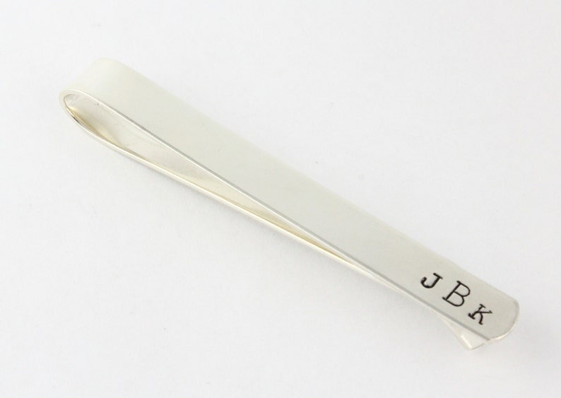 Sterling Silver Tie Bar Monogrammed Tie Bar Monogrammed | Etsy