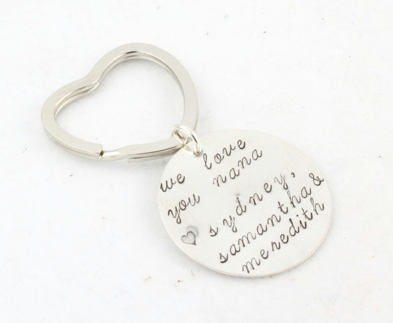 Mother's Day Gift Personalized Heart Keychain Key Ring - Etsy