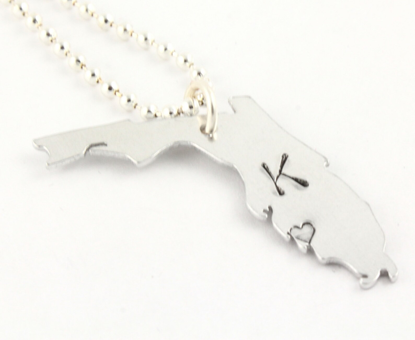 Personalized State of Florida Necklace - Florida State - Hand Stamped ...