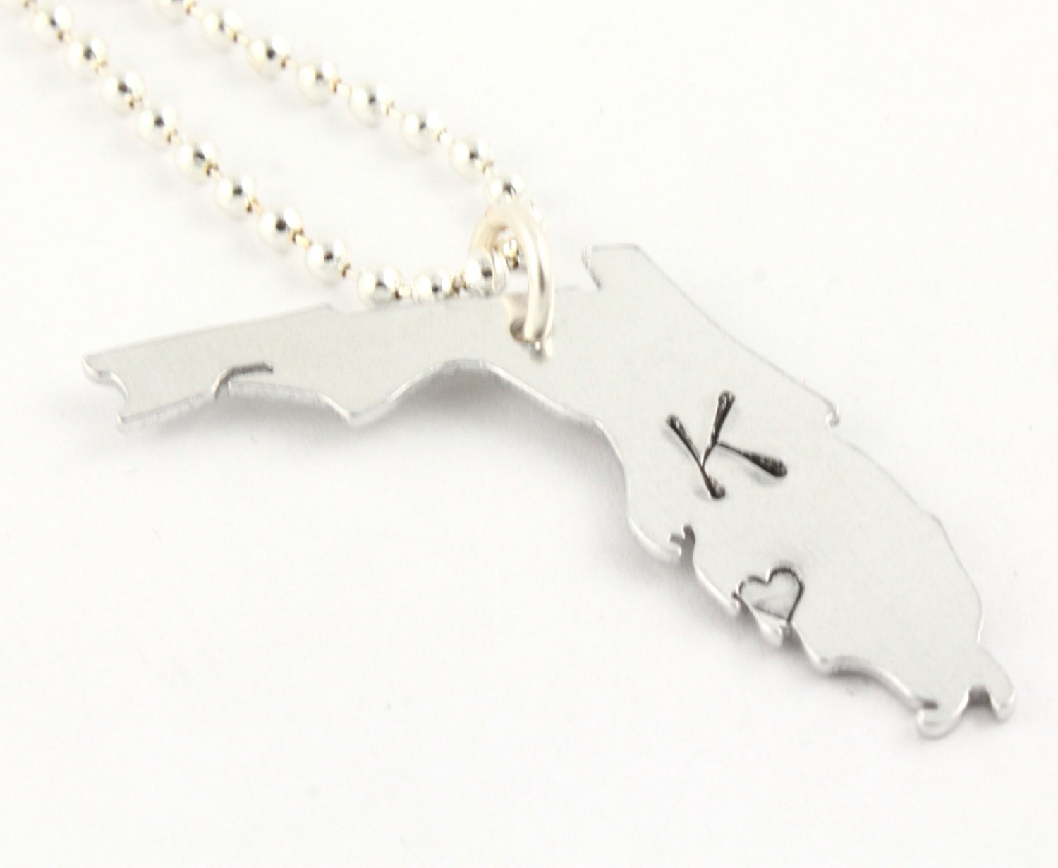 Personalized State of Florida Necklace - Florida State - Hand Stamped ...