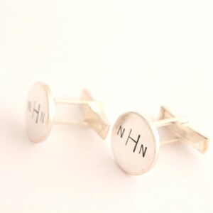 Monogram Cufflinks - Secret Message Cufflinks - Gift for Dad - Cuff ...