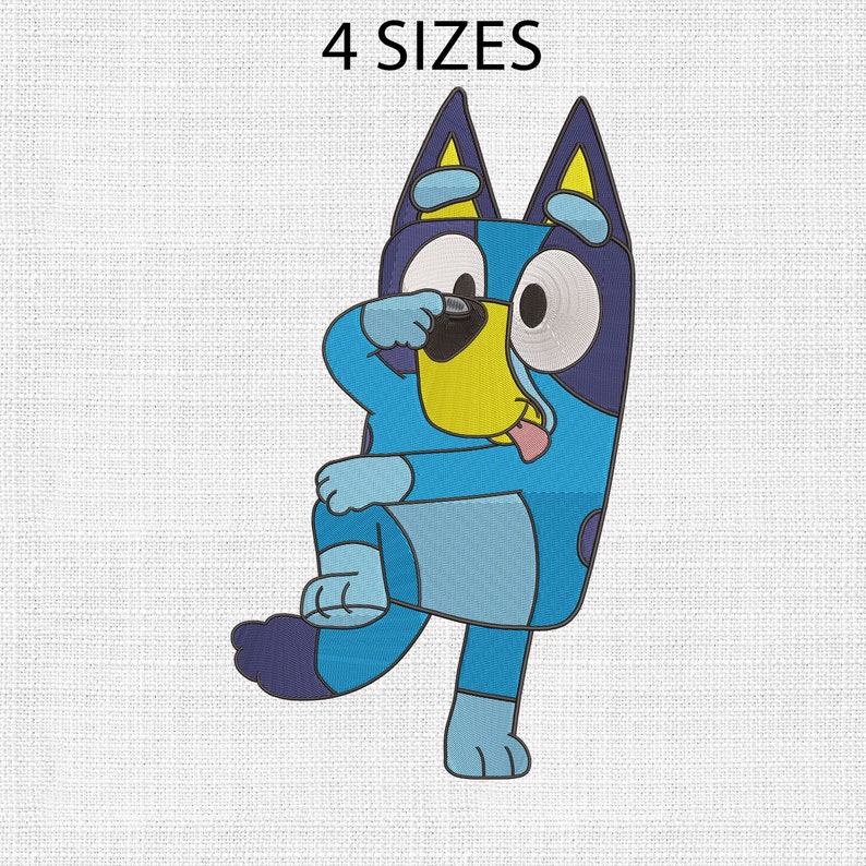 Bluey Embroidery Designs, Bluey Embroidery Designs for Machine, Blue ...