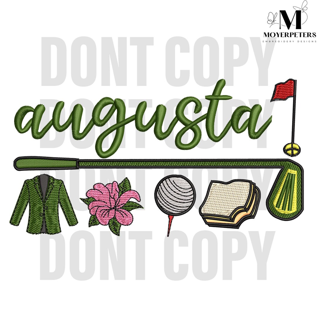 Augusta Golf Embroidery Designs, Golf Girl Embroidery Design, Trending ...