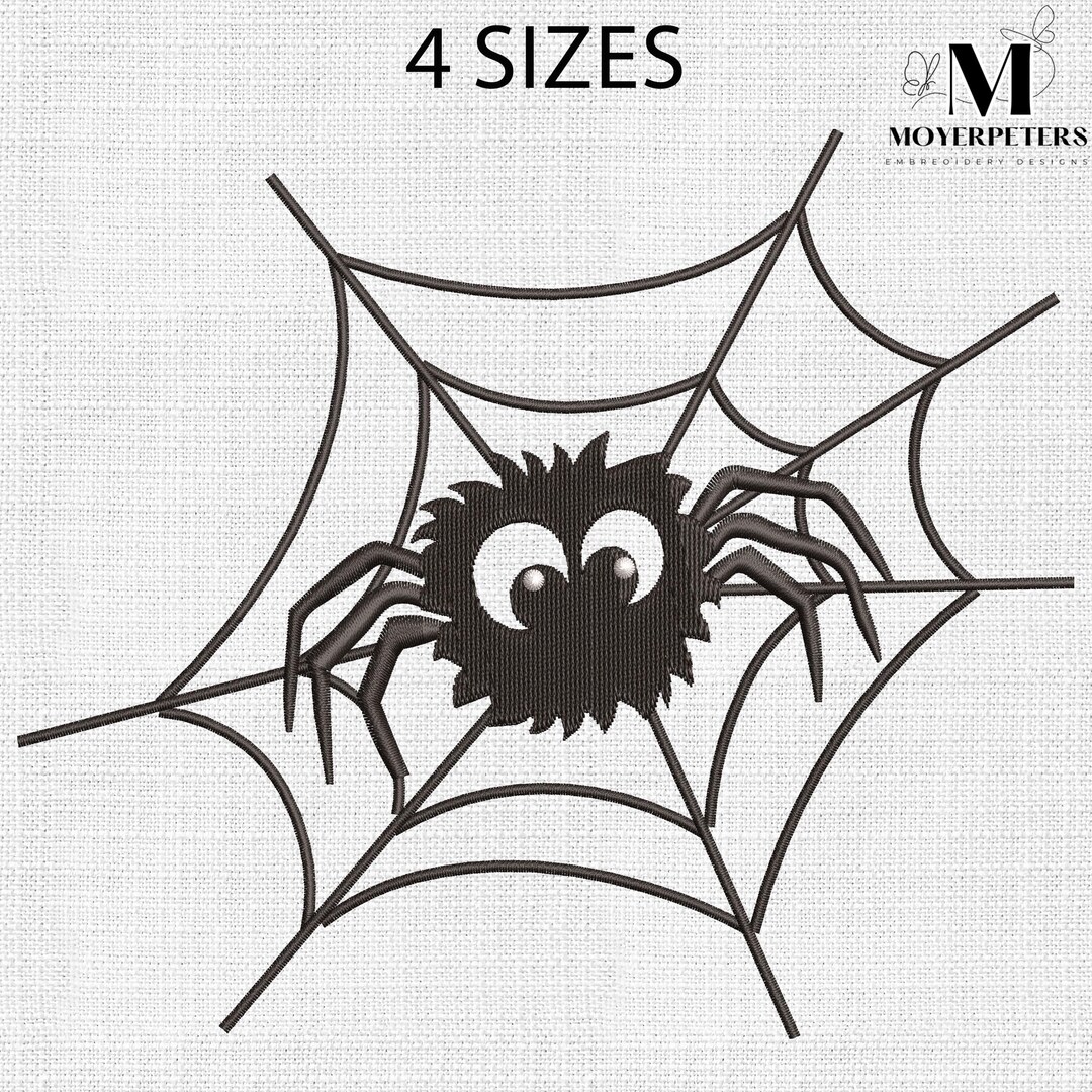Spiders Embroidery Designs, Cute Spider Embroidery Design, Halloween ...