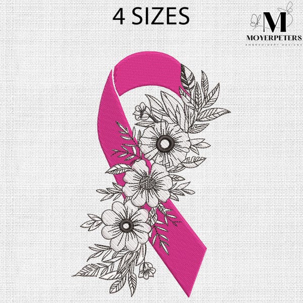Cancer Football Embroidery Designs, Pink Ribbon Embroidery Design ...