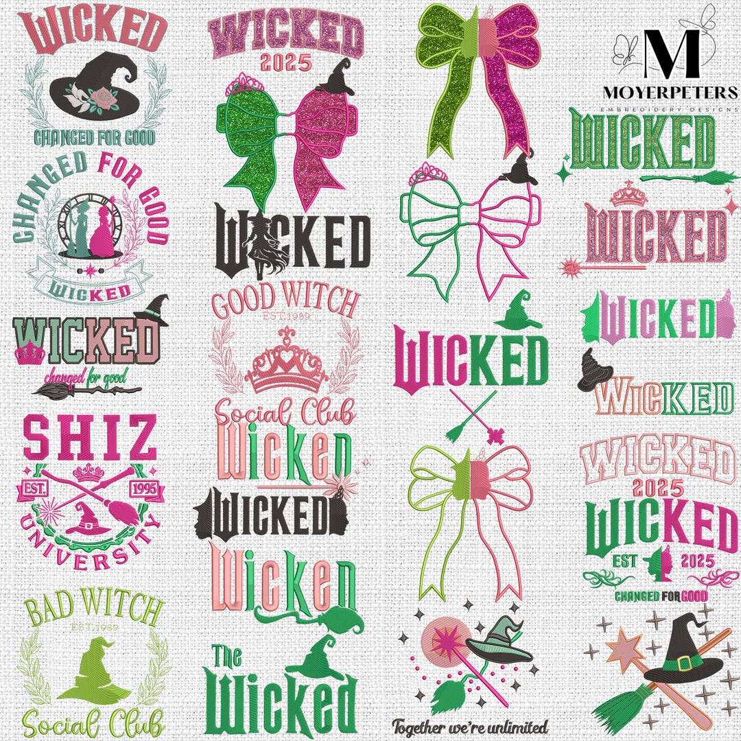 22+ the Musical 2024 Embroidery Designs, Wicked Embroidery Design ...