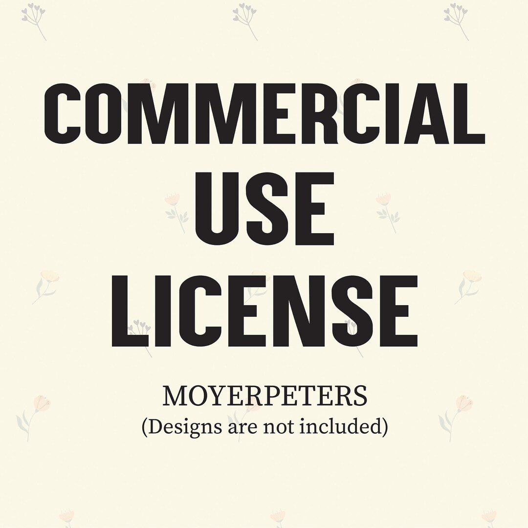 COMMERCIAL USE LICENSE - Etsy