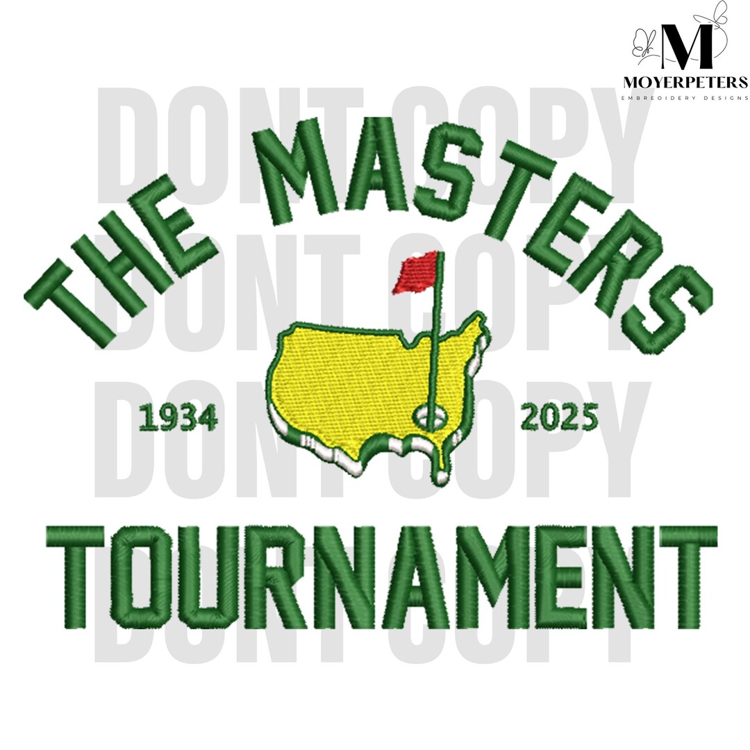 The Masters Tournament Embroidery Designs, Flag Masters Embroidery ...