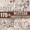 Western Cowboy Embroidery Border Design: Gun, Hat, Boots (digital ...