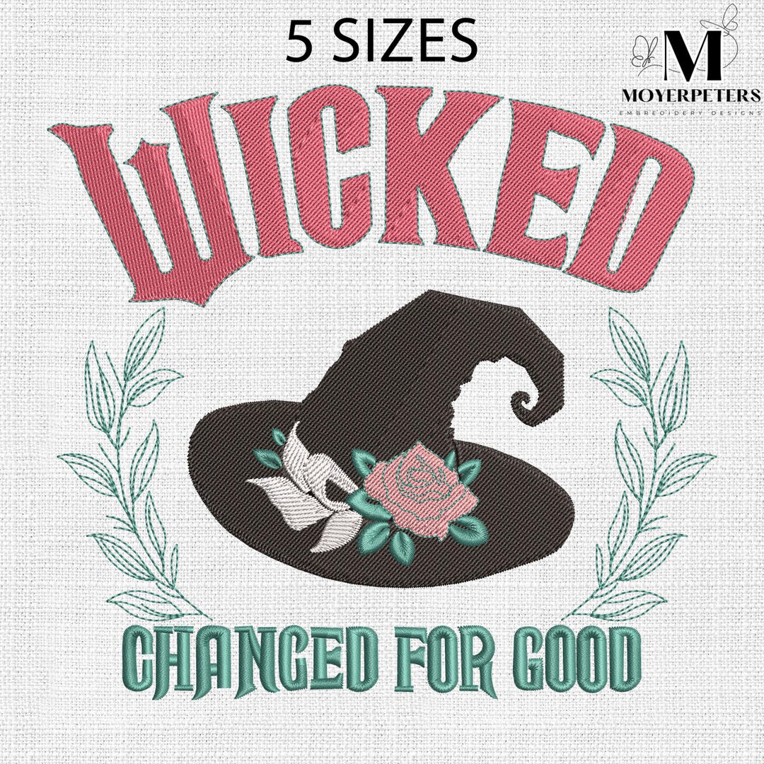 Witch Hat Embroidery Designs, Wicked Embroidery Design, Trending ...
