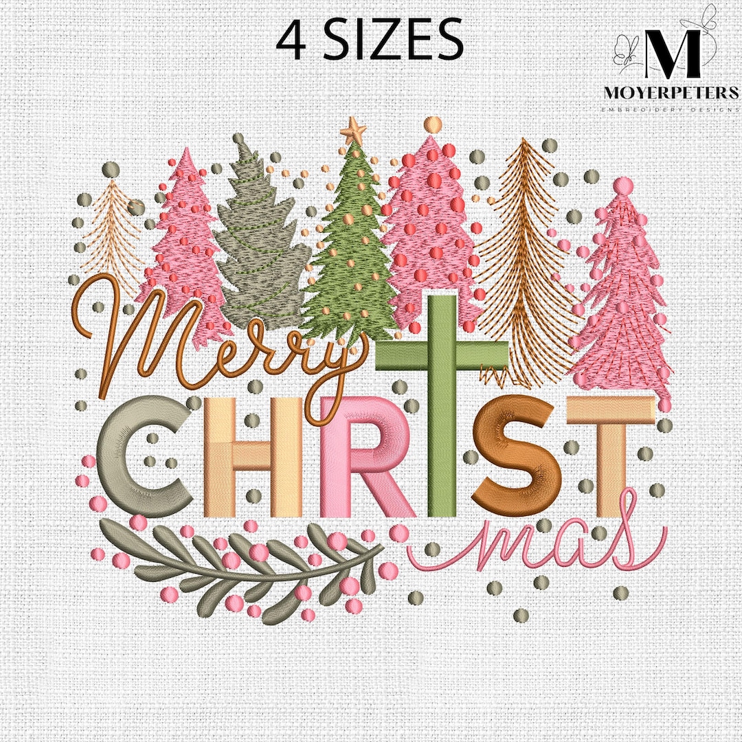 Christian Christmas Embroidery Designs,rustic Merry Christmas ...