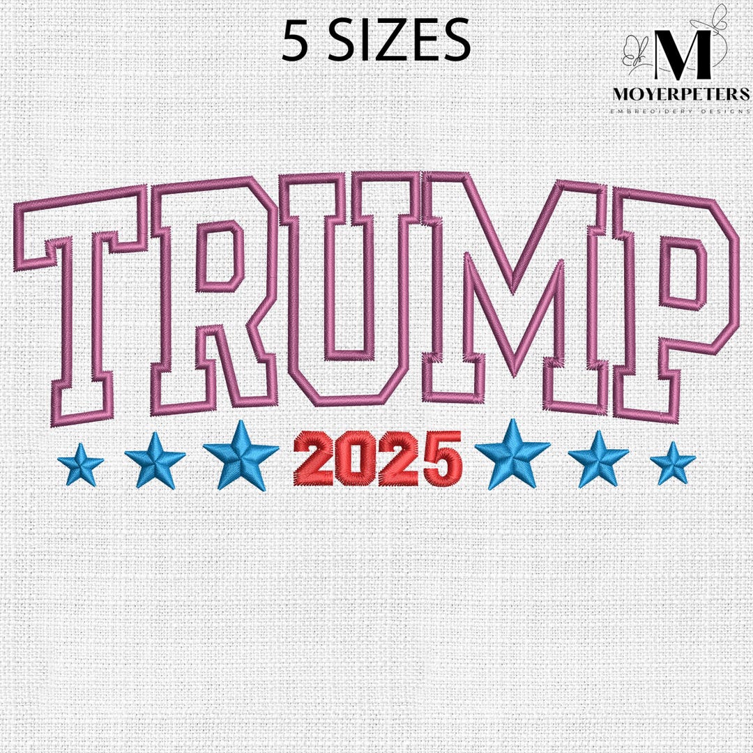 Donald Trump Applique Embroidery Designs, President Trump Embroidery ...