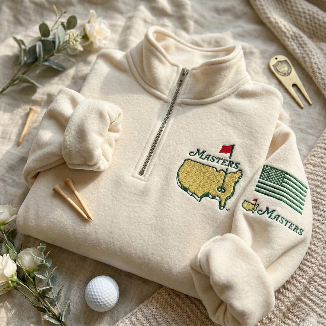 Masters Golf Tournament Embroidered Shirt, Augusta Preppy Quarter Zip ...