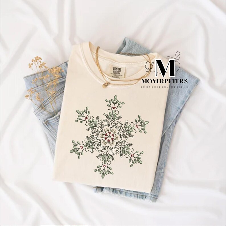 Winter Snowflake Embroidery Designs, Seasonal Wreath Embroidery Design ...