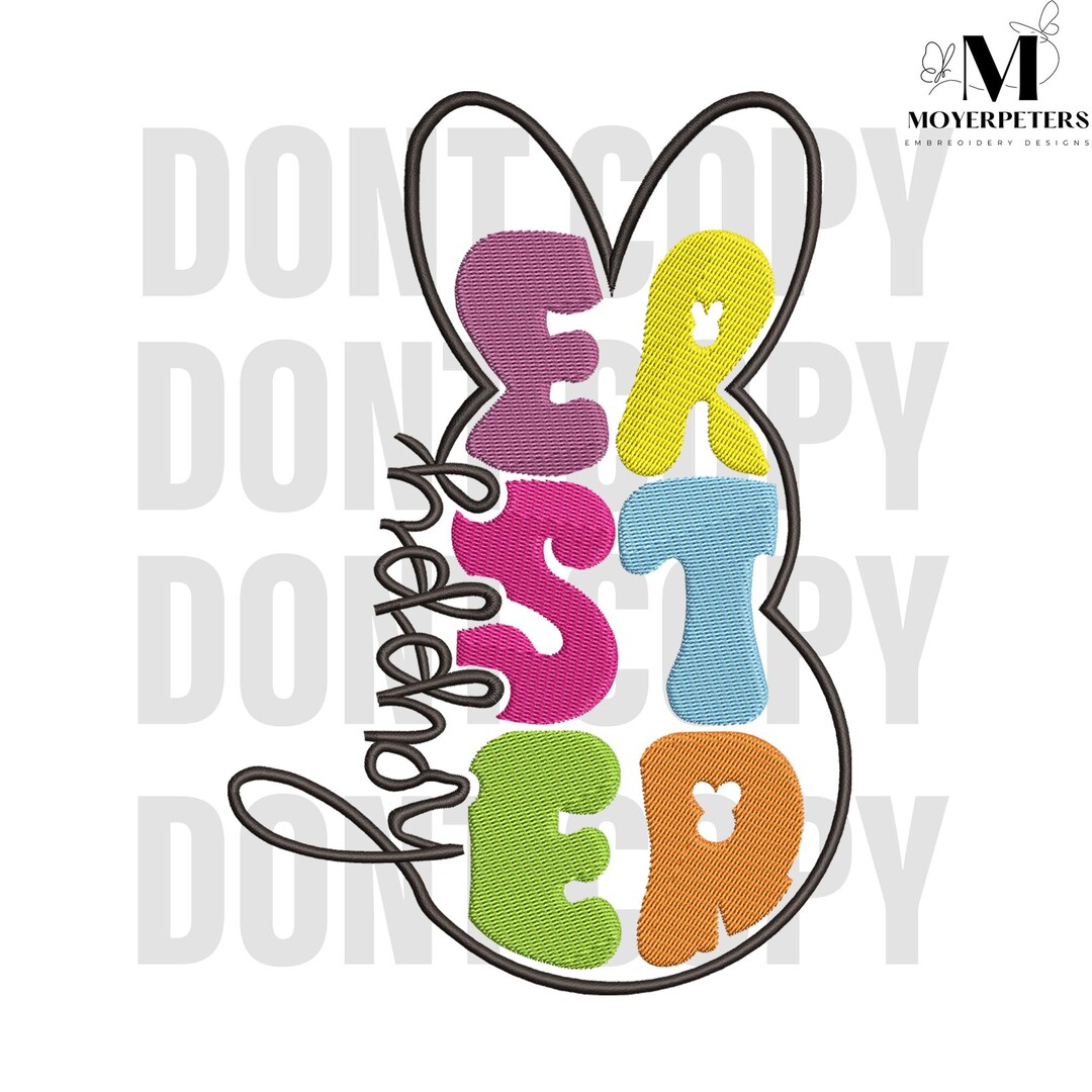 Happy Easter Embroidery Designs, Cute Easter Embroidery Design, Easter ...