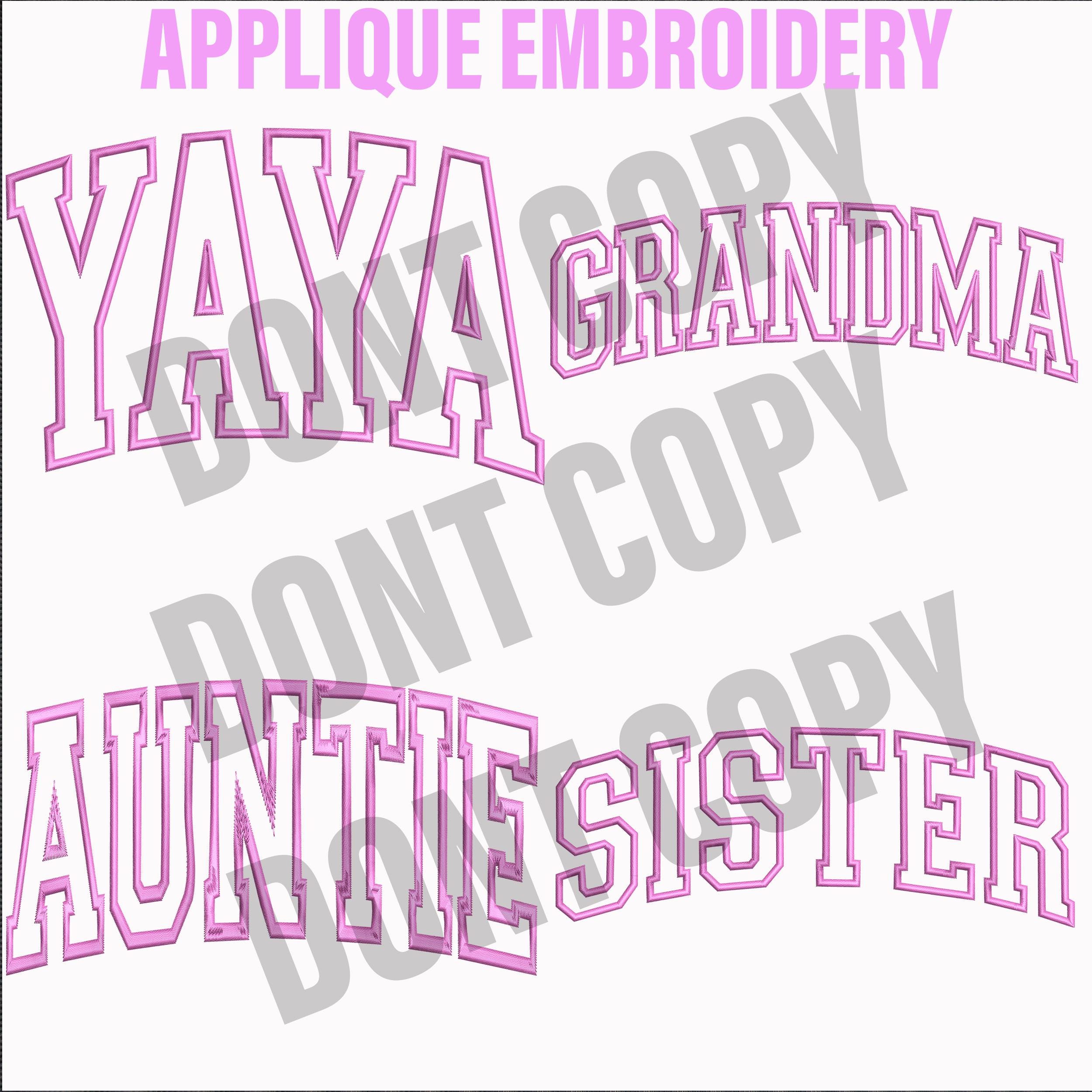 22+ Mama Applique Embroidery Designs, Bundle Mama Varsity Embroidery ...