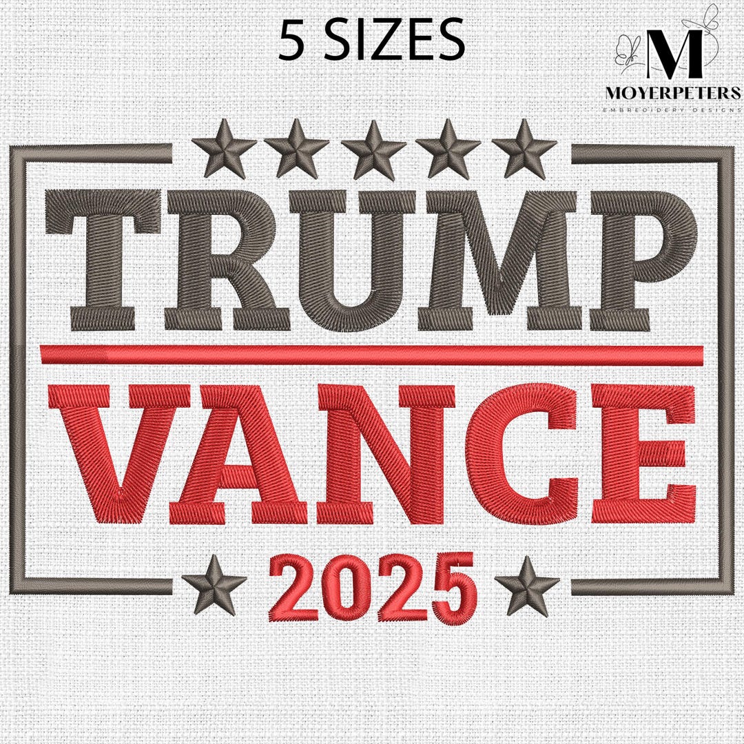 Trump Vance Embroidery Designs, Trump Embroidery Design, Trending ...