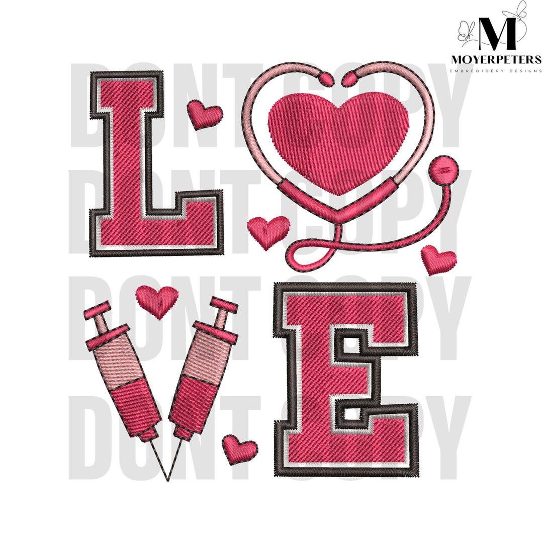 Love Nurse Embroidery Designs, Valentine Day Embroidery Design ...