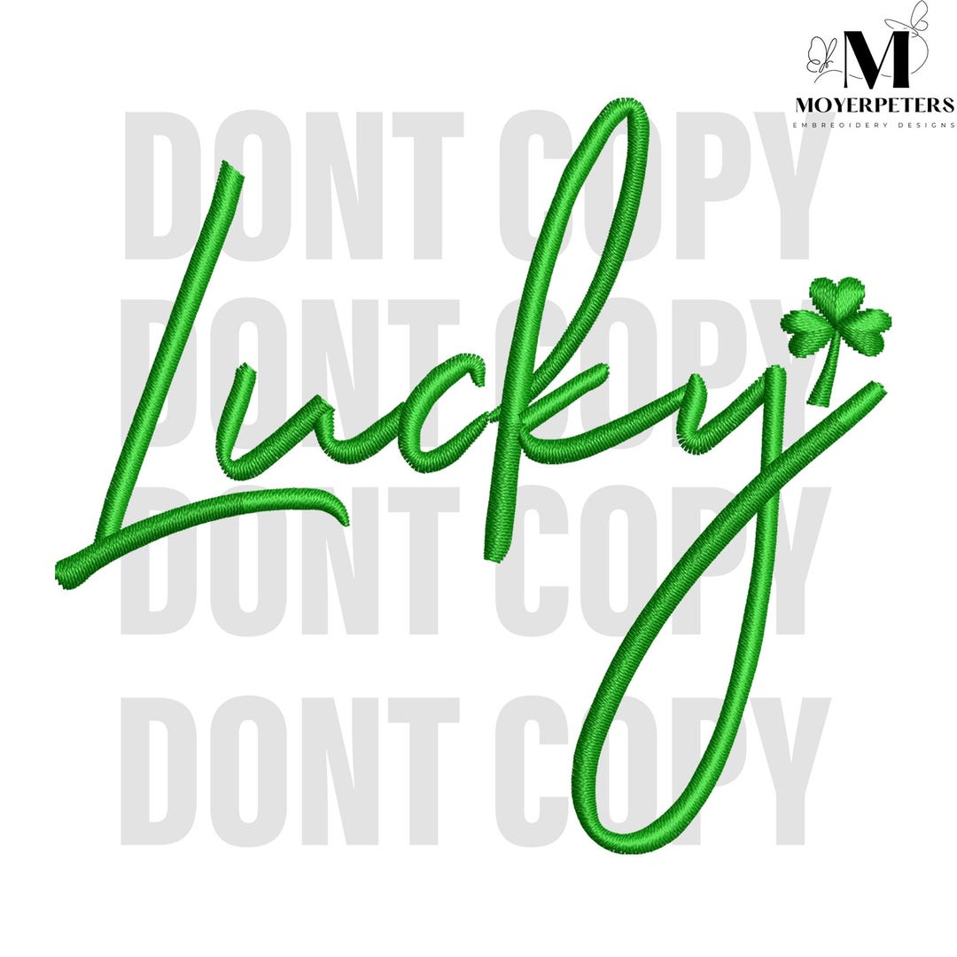 Lucky Season Embroidery Designs, Retro Shamrock Embroidery Design, St ...