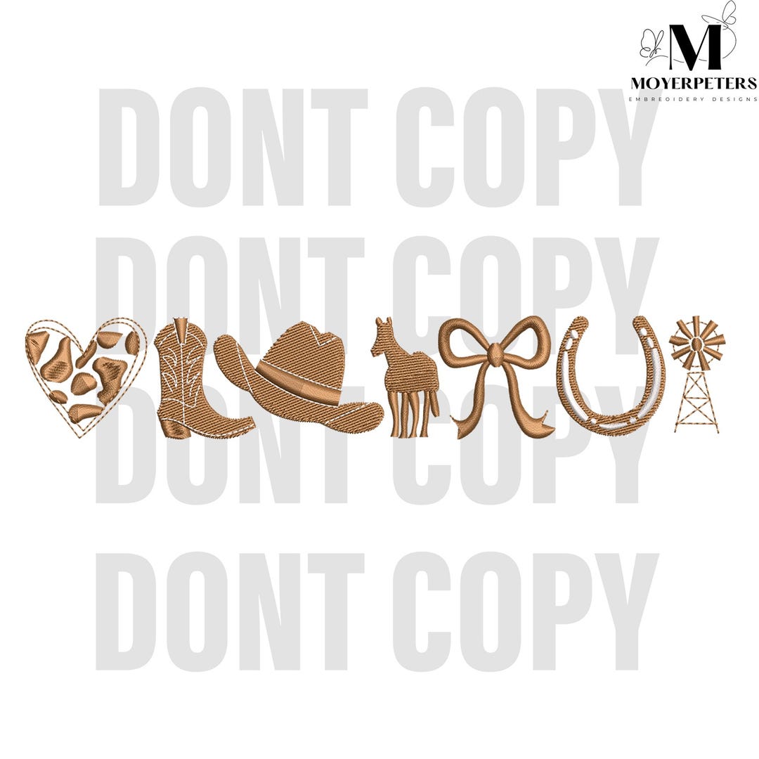 Cute Cowboy Western Embroidery Designs, Trendy Western Embroidery ...