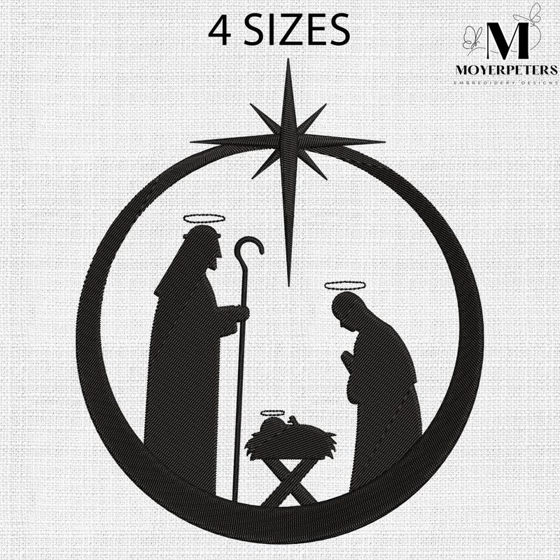 Nativity Embroidery - Etsy
