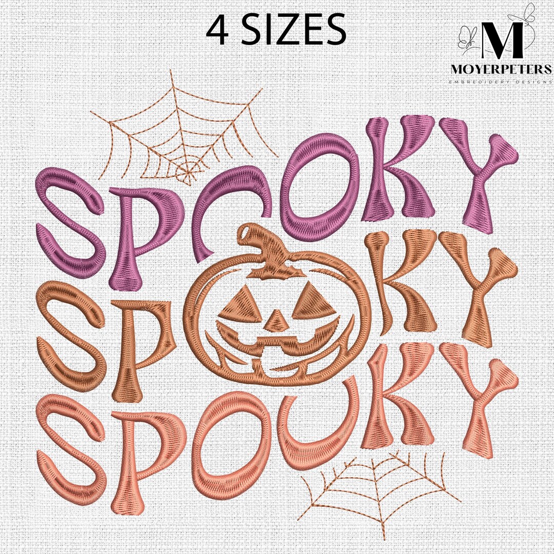 Spooky Embroidery Designs, Pumpkin Halloween Embroidery Design ...