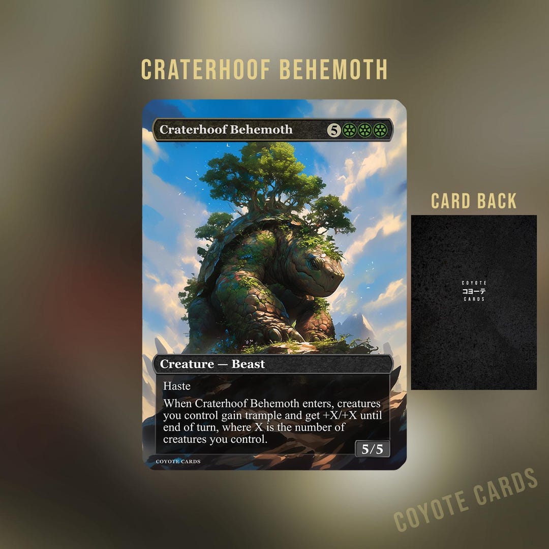 Craterhoof Behemoth Proxy - Borderless / Custom Proxies / Commander ...