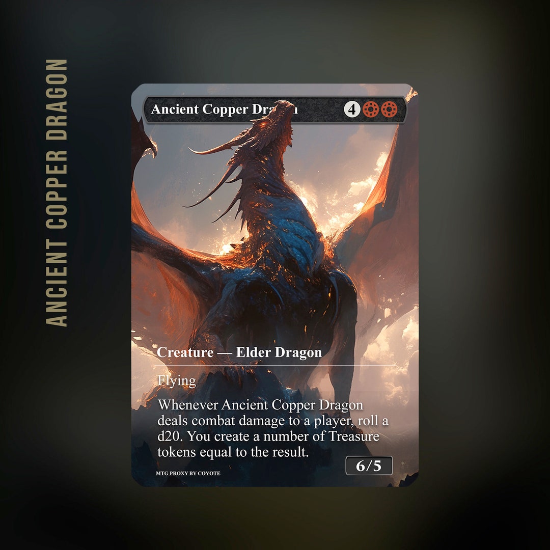 Ancient Copper Dragon Proxy / Custom Proxies / Commander Cards // EDH/CEDH - Etsy