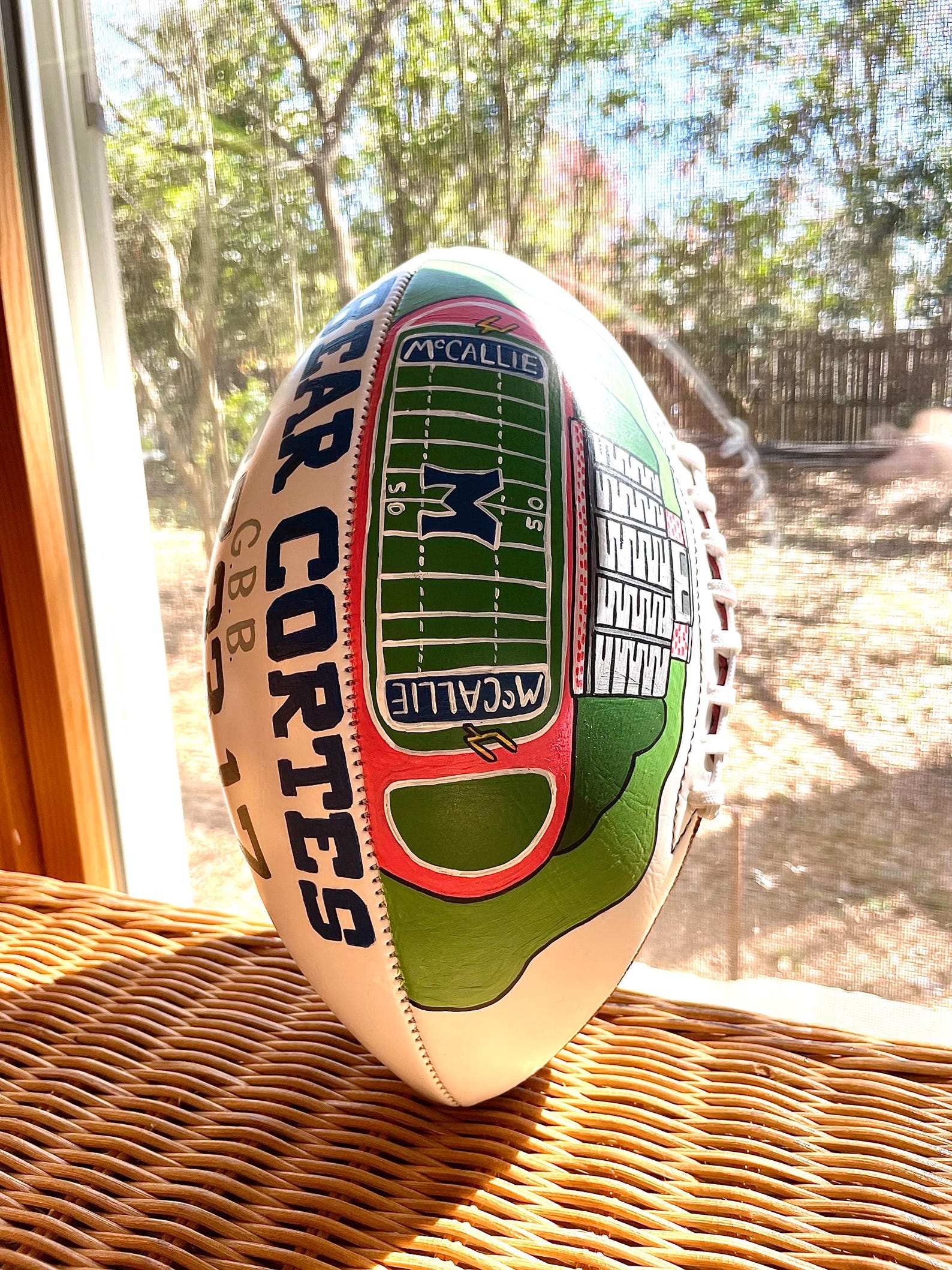 Custom Hand Painted Football, Personalized Football Gift, Hand Made ...
