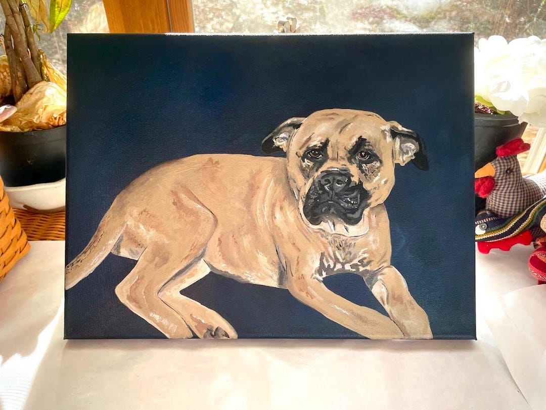 Custom Pet Portrait, Dog Portraits From Photos, Pet Painting ...