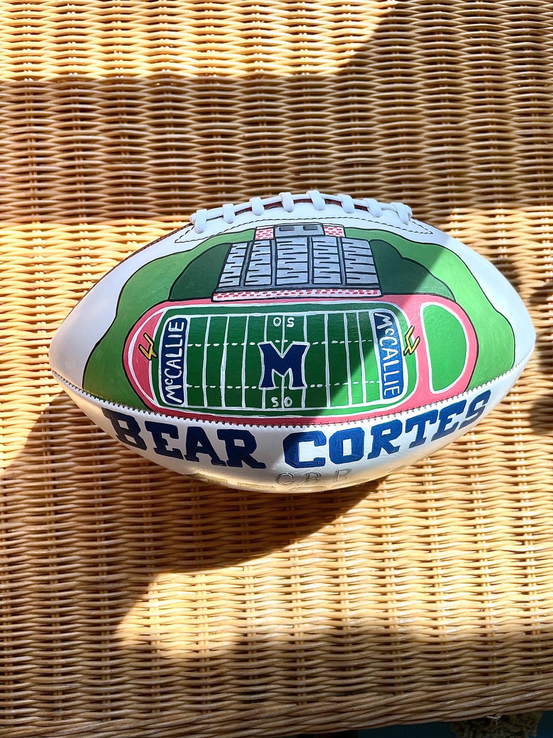 Custom Hand Painted Football, Personalized Football Gift, Hand Made ...