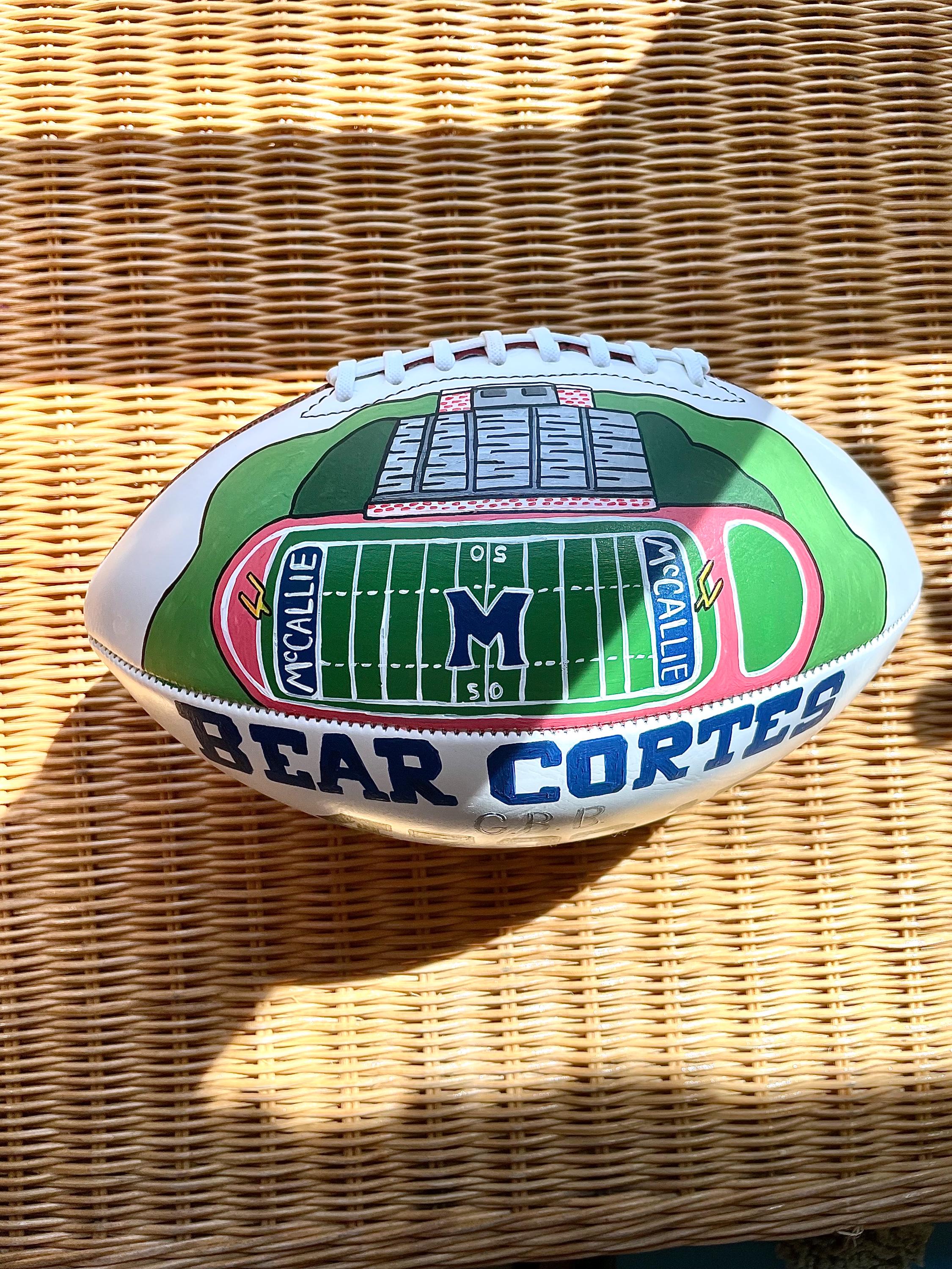 Custom Hand Painted Football, Personalized Football Gift, Hand Made ...