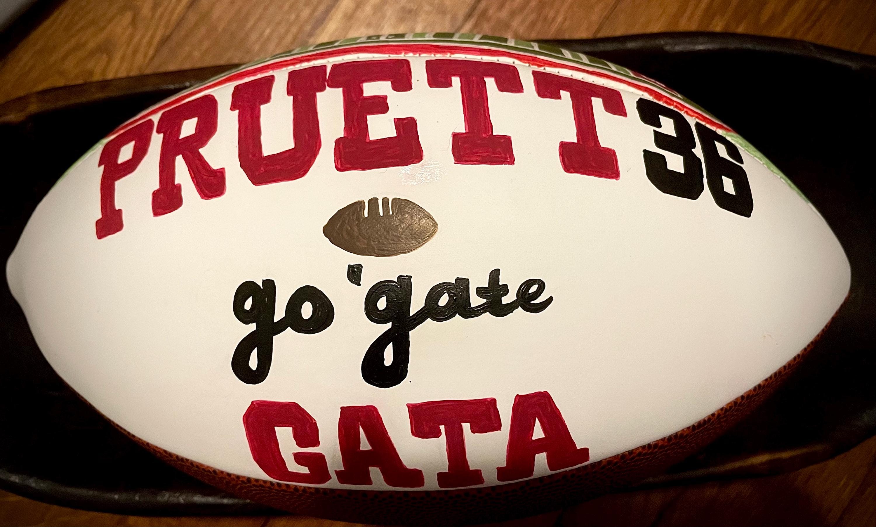 Custom Hand Painted Football, Personalized Football Gift, Hand Made ...