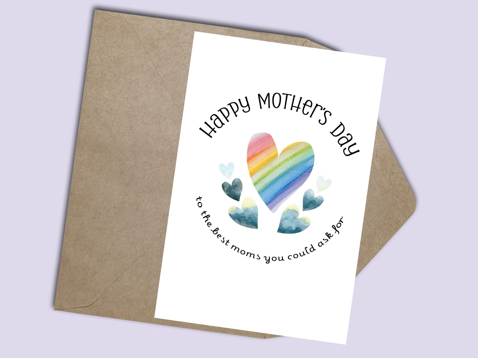 Printable Rainbow Card, Downloadable Mother's Day Card, LGBTQ Moms Card ...