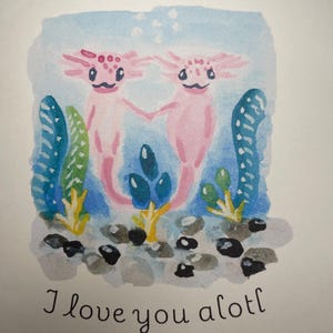 Printable Axolotl Card, Downloadable Mother's Day Card, Funny Card ...