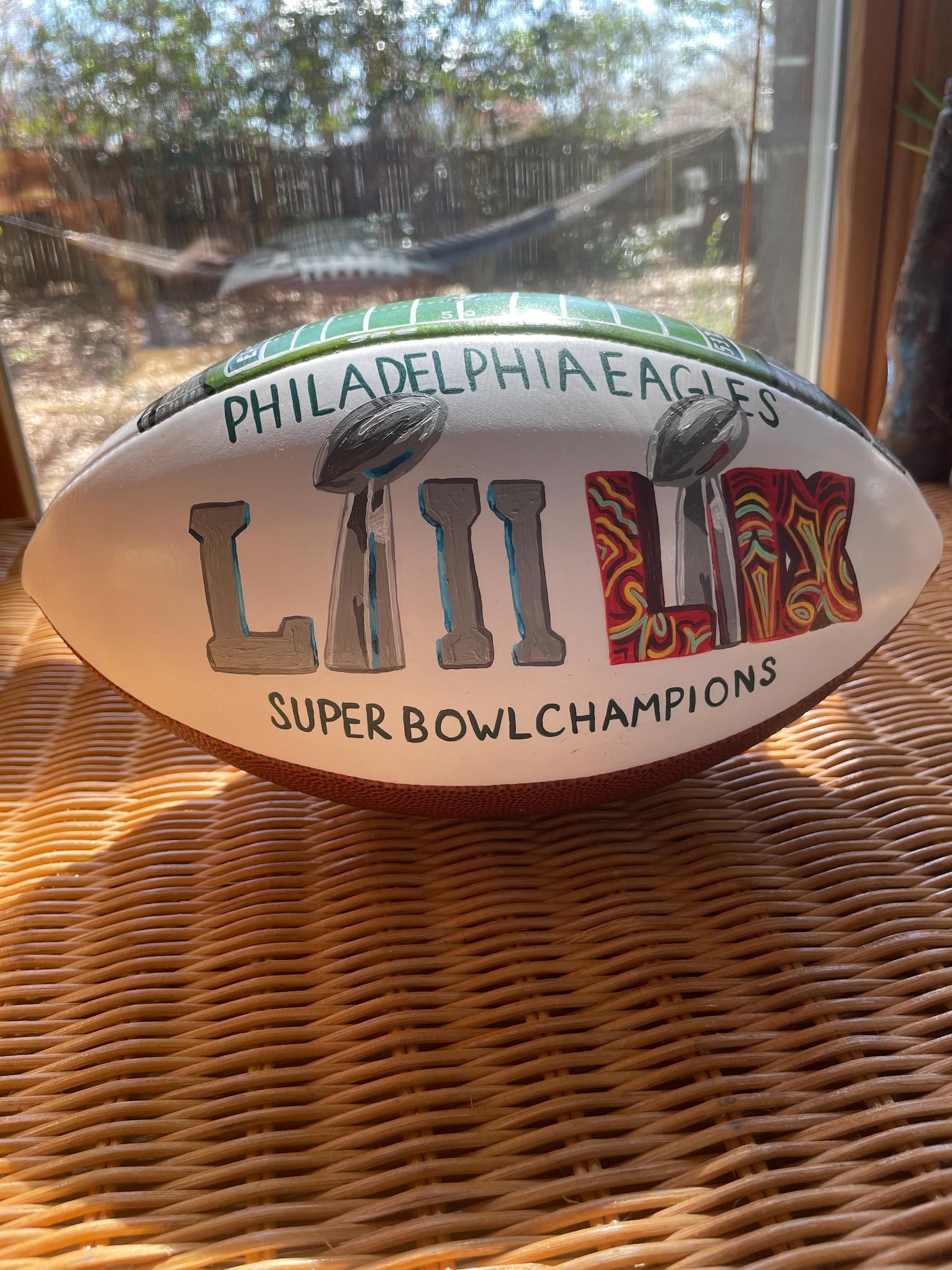 Custom Hand Painted Football, Personalized Football Gift, Hand Made ...