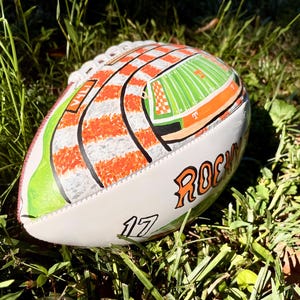 Custom Hand Painted Football, Personalized Football Gift, Hand Made ...