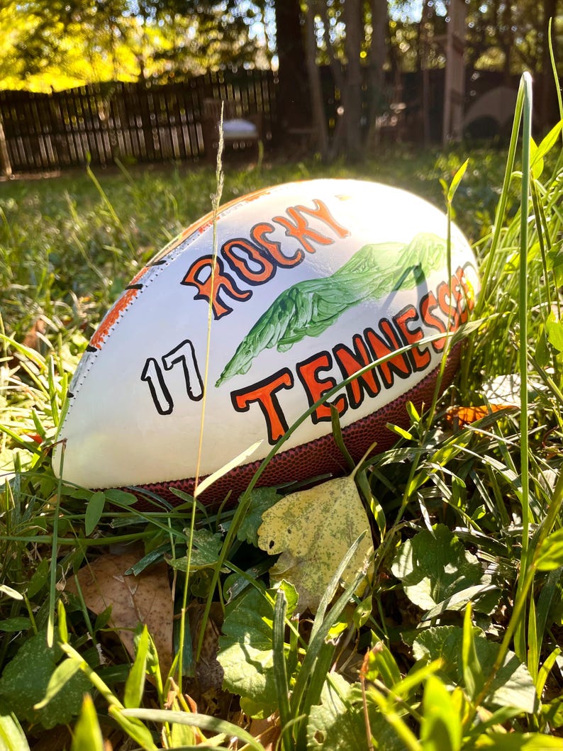 Custom Hand Painted Football, Personalized Football Gift, Hand Made ...