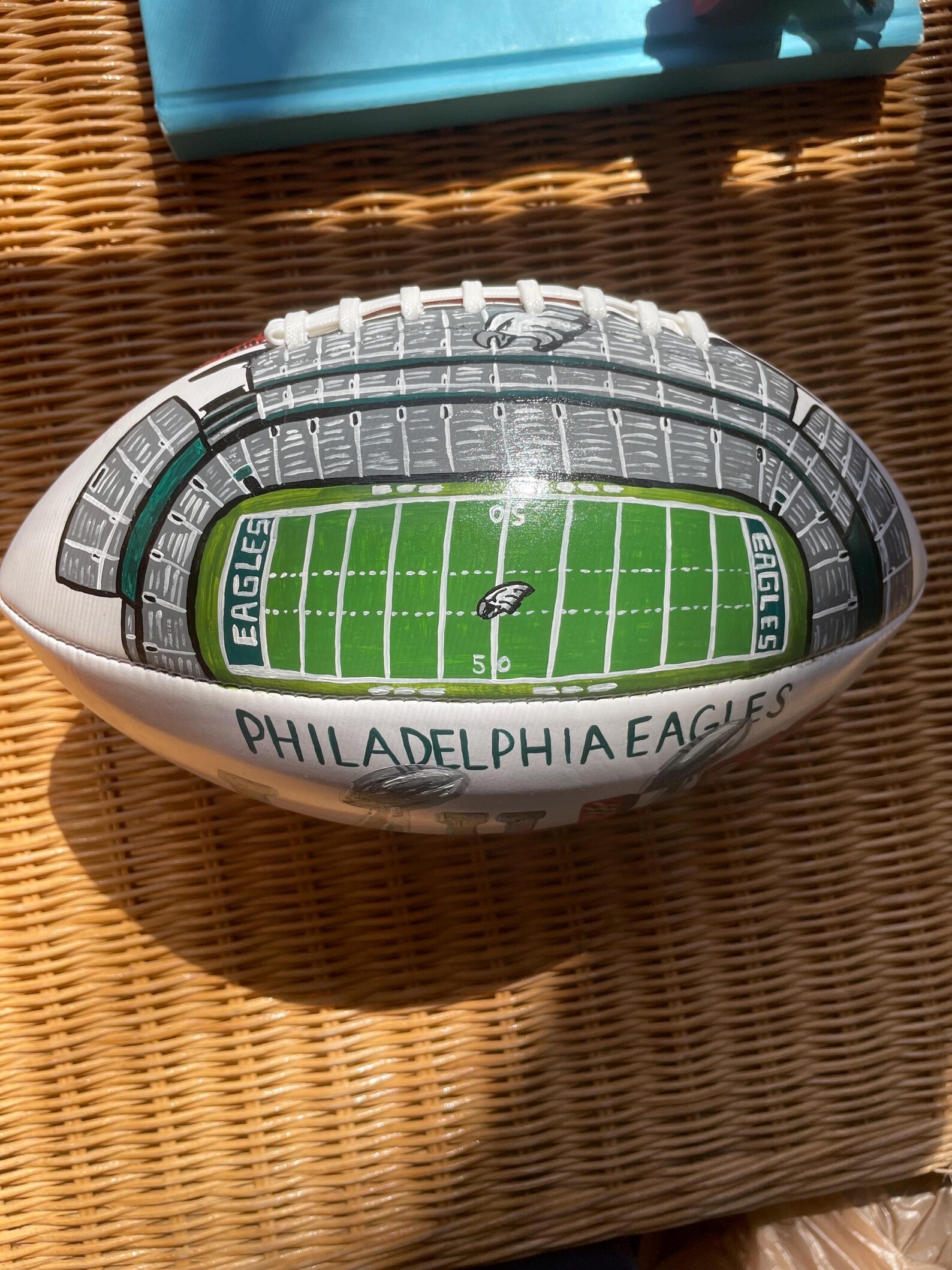 Custom Hand Painted Football, Personalized Football Gift, Hand Made ...