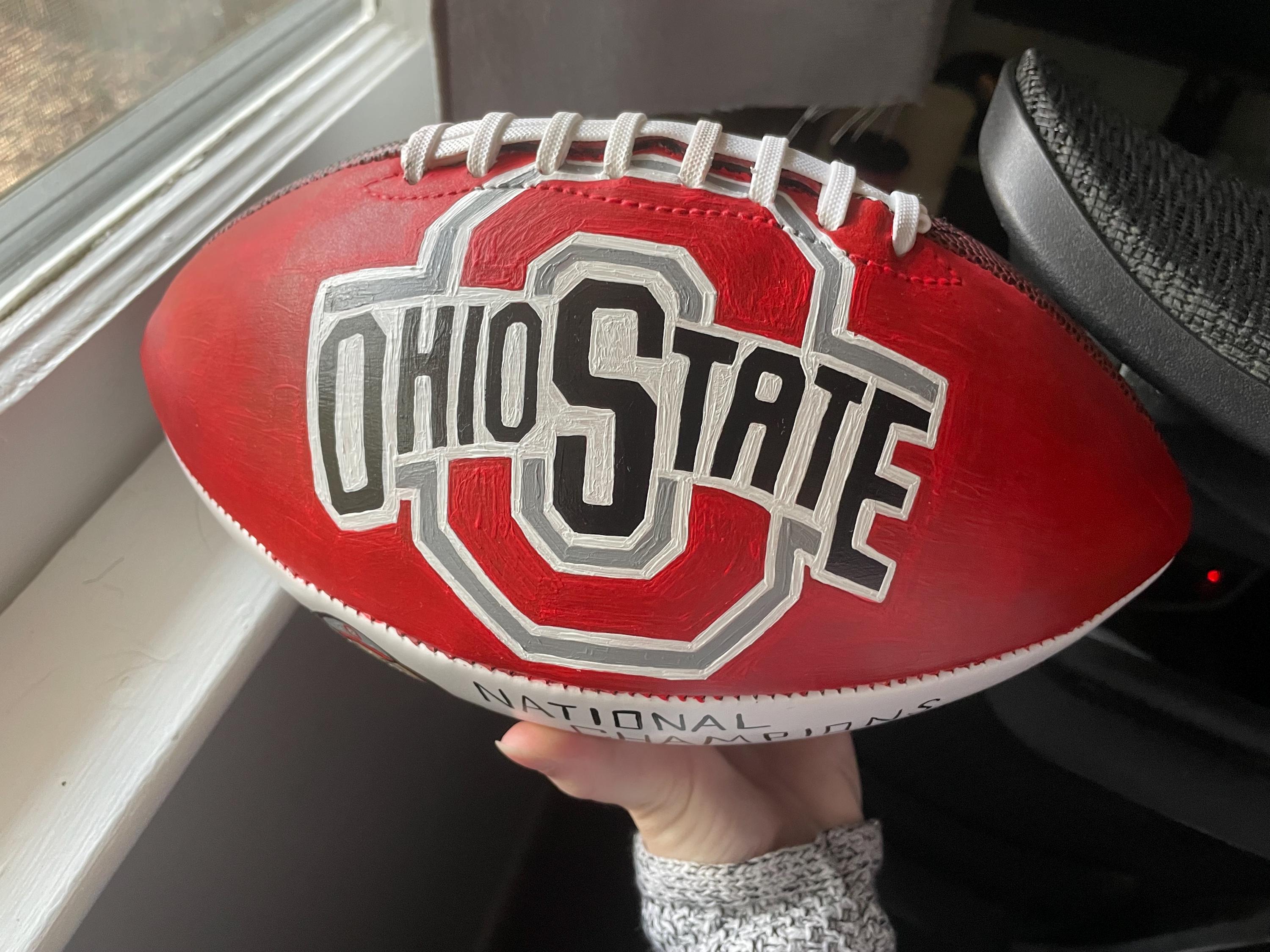 Custom Hand Painted Football, Personalized Football Gift, Hand Made ...