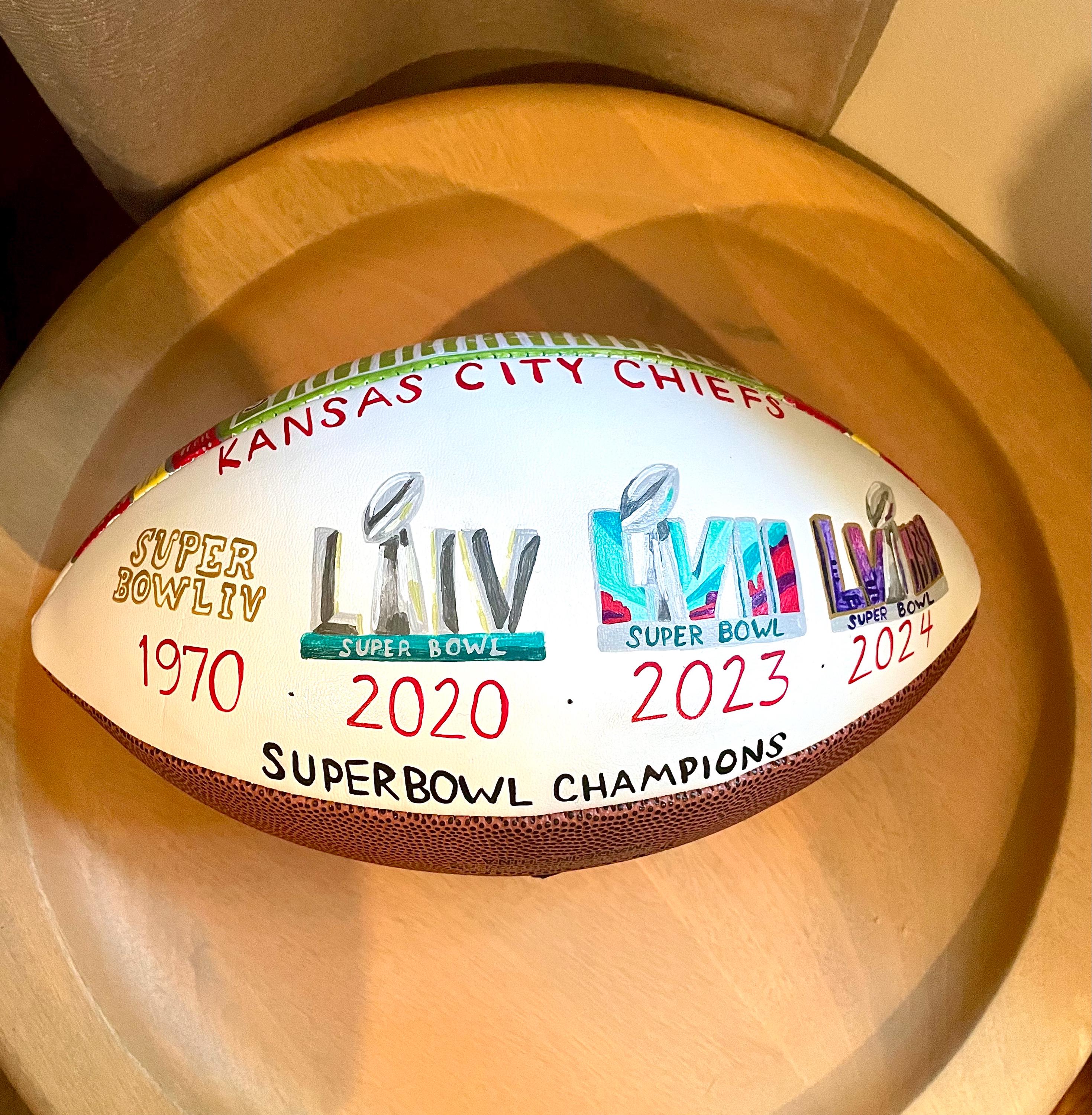 Custom Hand Painted Football, Personalized Football Gift, Hand Made ...