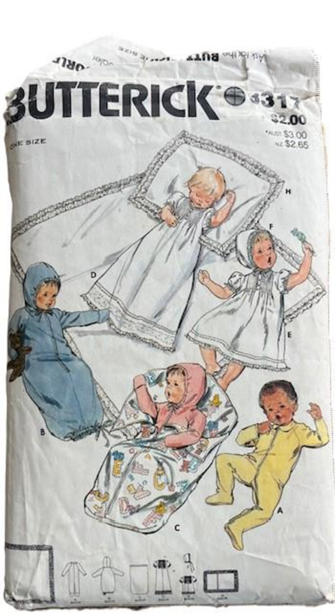 Vintage Baby Pattern From Butterick Style 3317 - Etsy
