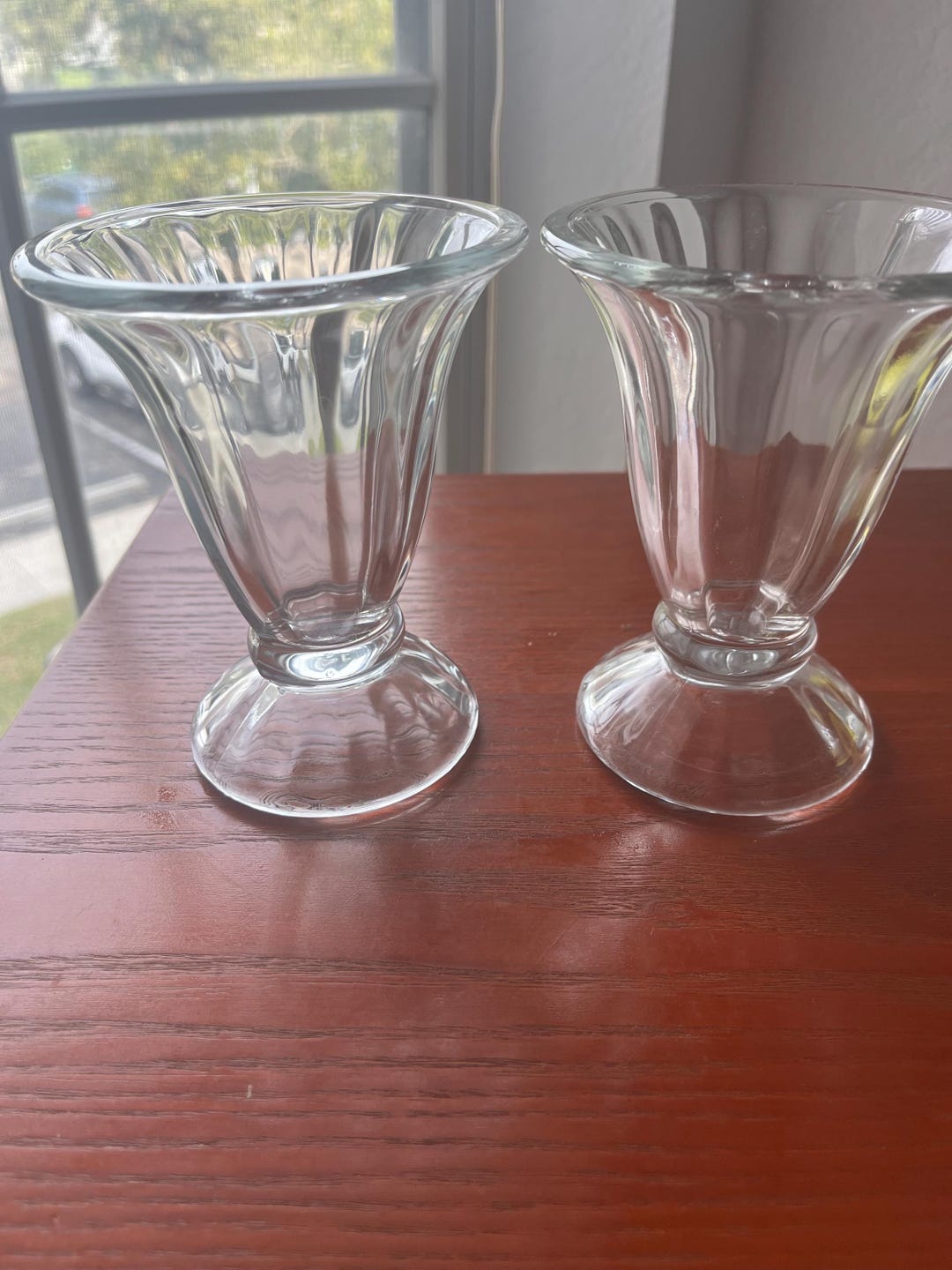 Set of Two Libby Ice Cream Soda Glasses 5”’tall. - Etsy
