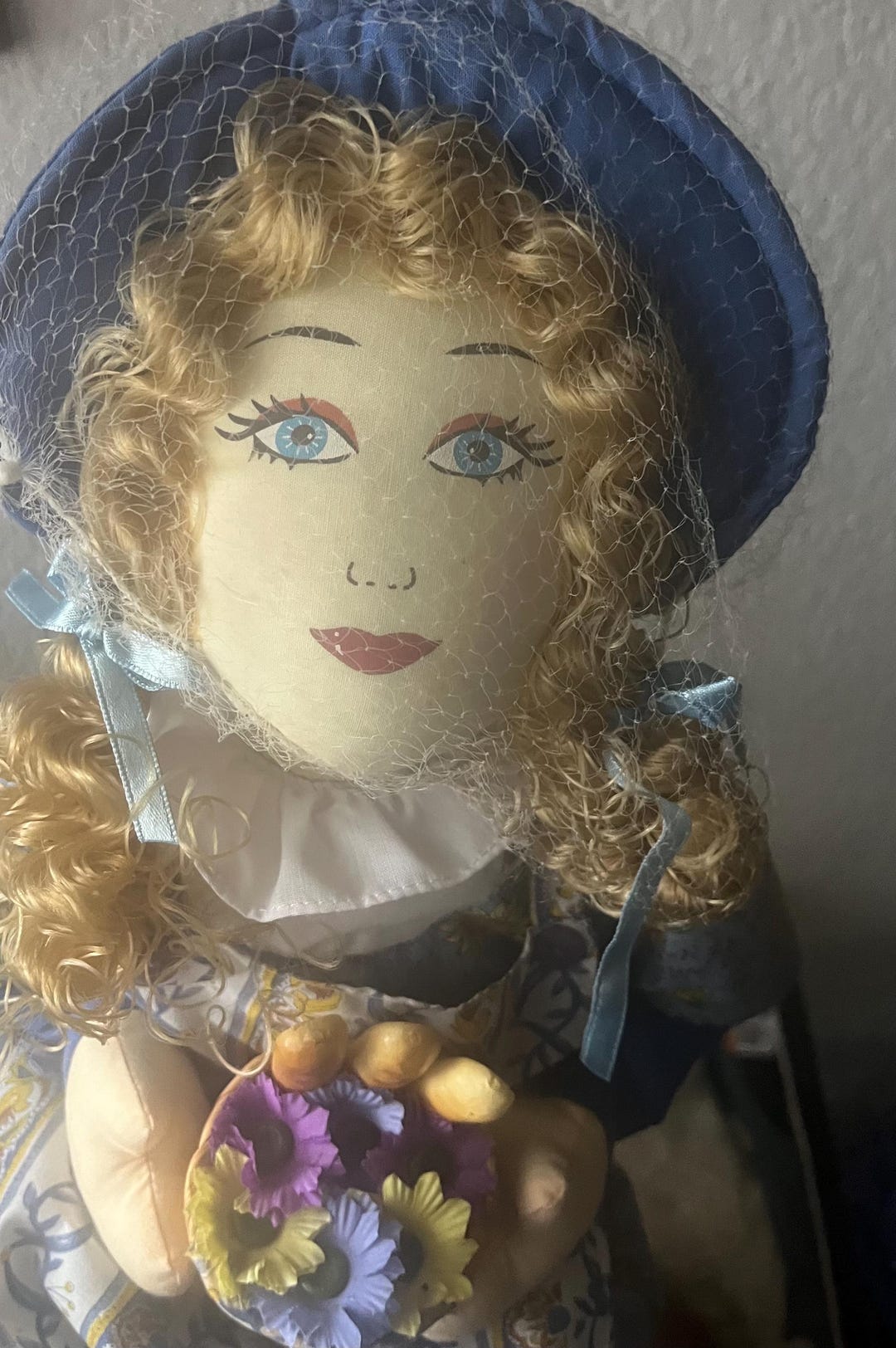 Vintage Victorian Style Hand Puppet With Flowers and Bread - Etsy