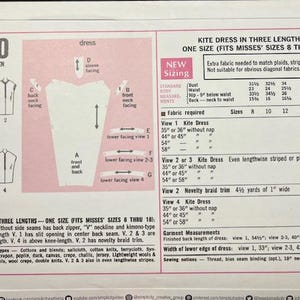 1960s Simplicity Kite Dress 7650 One Size Fits Most sz 6 Sz 18 Uncut ...