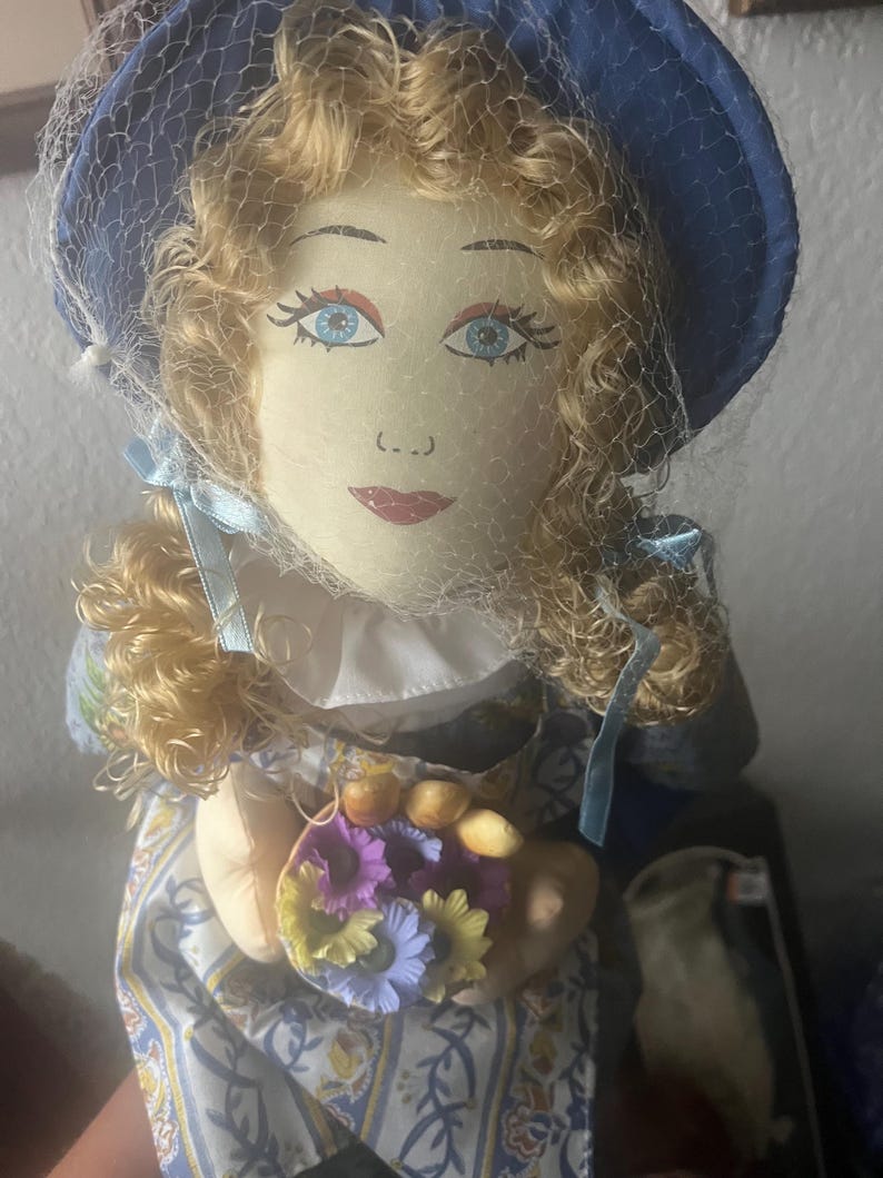 Vintage Victorian Style Hand Puppet With Flowers and Bread - Etsy
