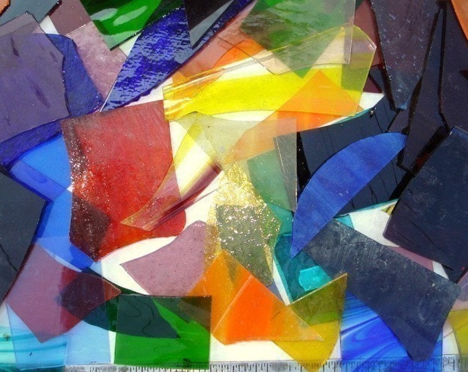 10 Lbs. TRANSPARENT Colored Scrap Glass Stained Glass Scrap MOSAIC. - Etsy