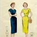 1950s Wiggle Dress With Star Cut Neckline Vintage Butterick 6943 Quick ...