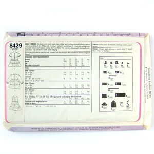 Girl's Vintage Dress Pattern, Simplicity 8429, 1970s Tiered Dress, Boho ...