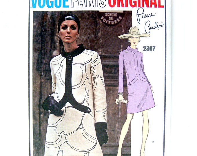 1968 Vintage Sewing Pattern Simplicity 7905 Double Breasted Coat and ...